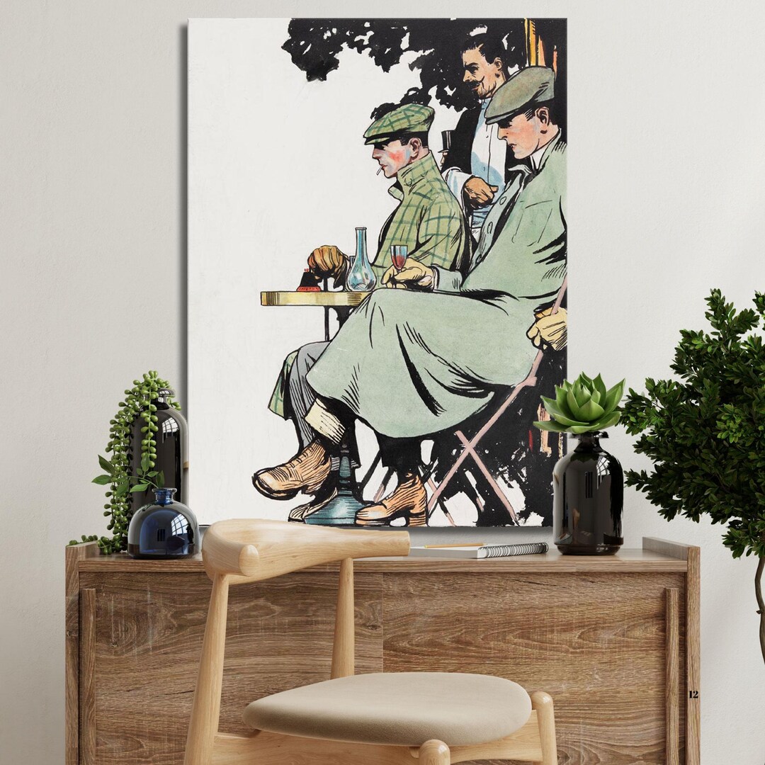 Edward Hopper Men Seated at Cafe Table Canvas Wall Art Canvas Gallery ...