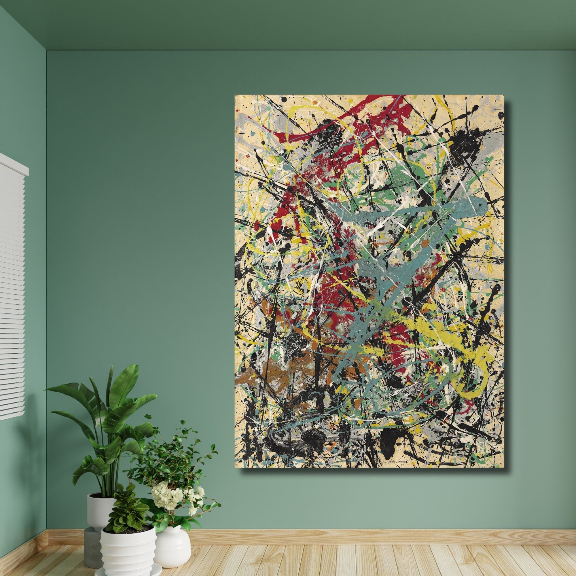 Jackson Pollock Canvas Wall Art Extra Large Canvas Wall Art Home and ...