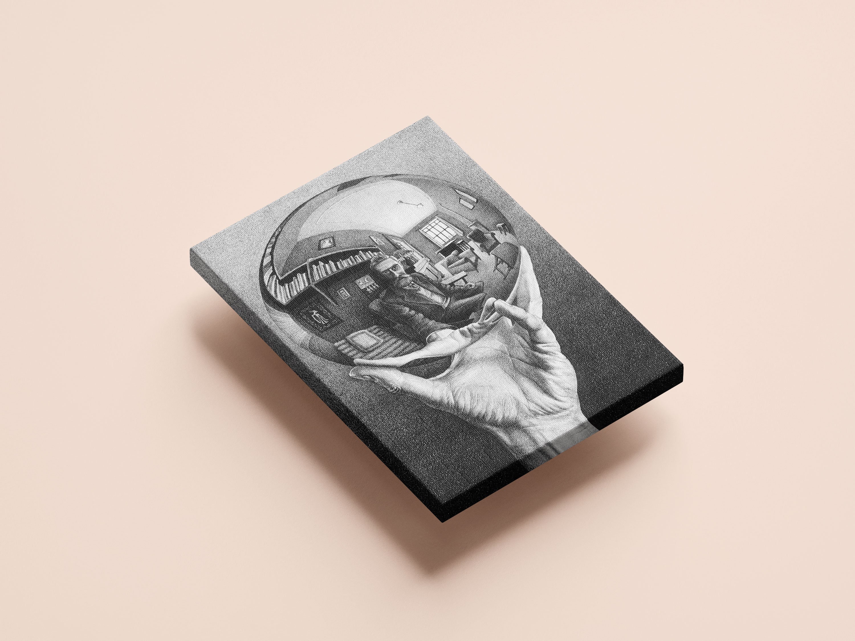 Escher Hand With Reflecting Sphere Canvas Art Print - Etsy