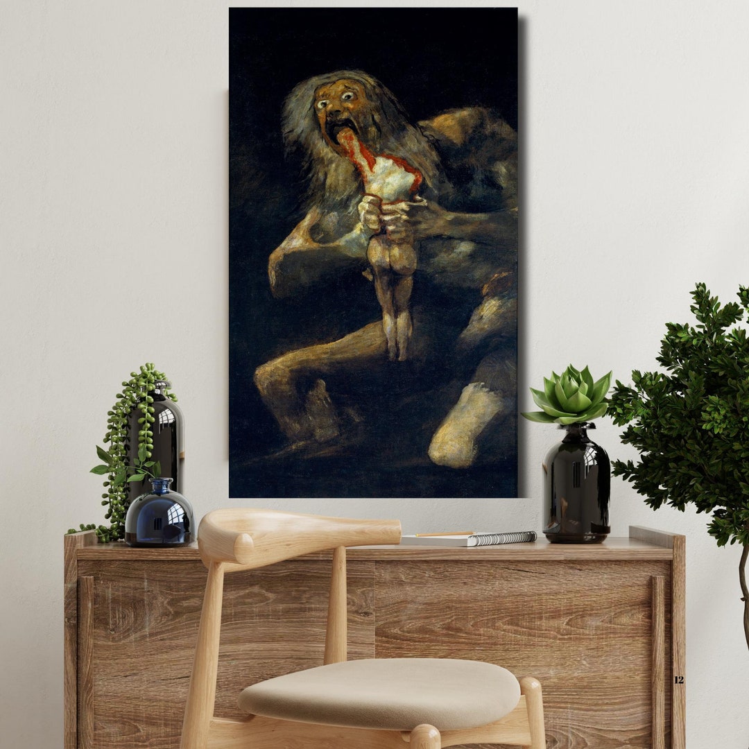Francisco Goya Saturn Devouring His Son Canvas Print, Large Size Canvas ...