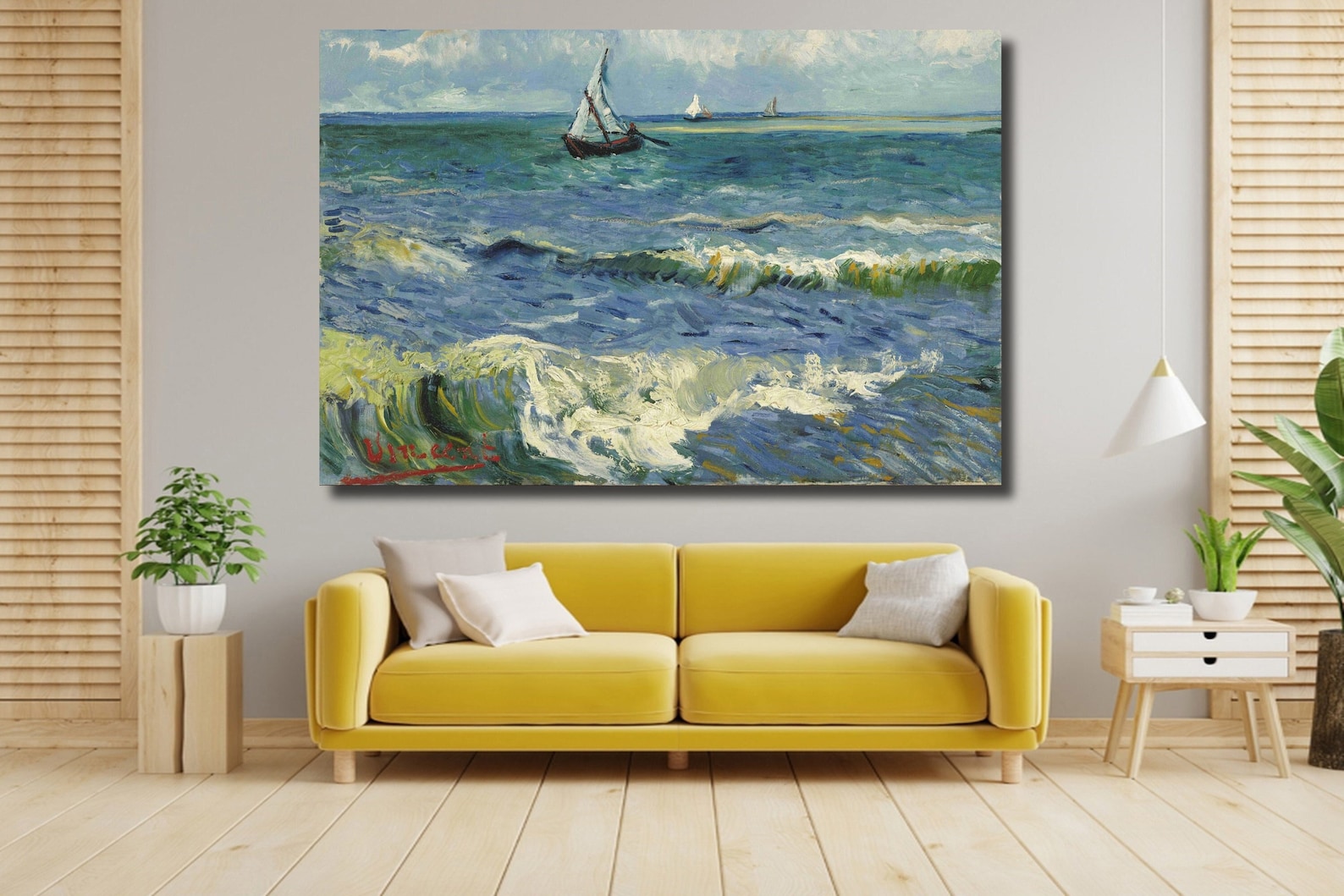 Vincent Van Gogh : Seascape Near Les Saintes-maries-de-la-mer 1888 ...