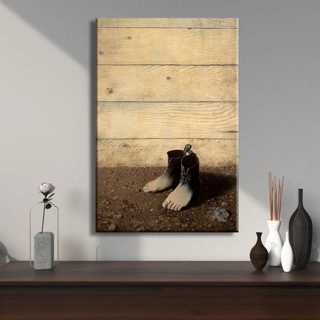 Rene Magritte the Red Model 1934 Canvas Art,the Red Model Canvas Print ...
