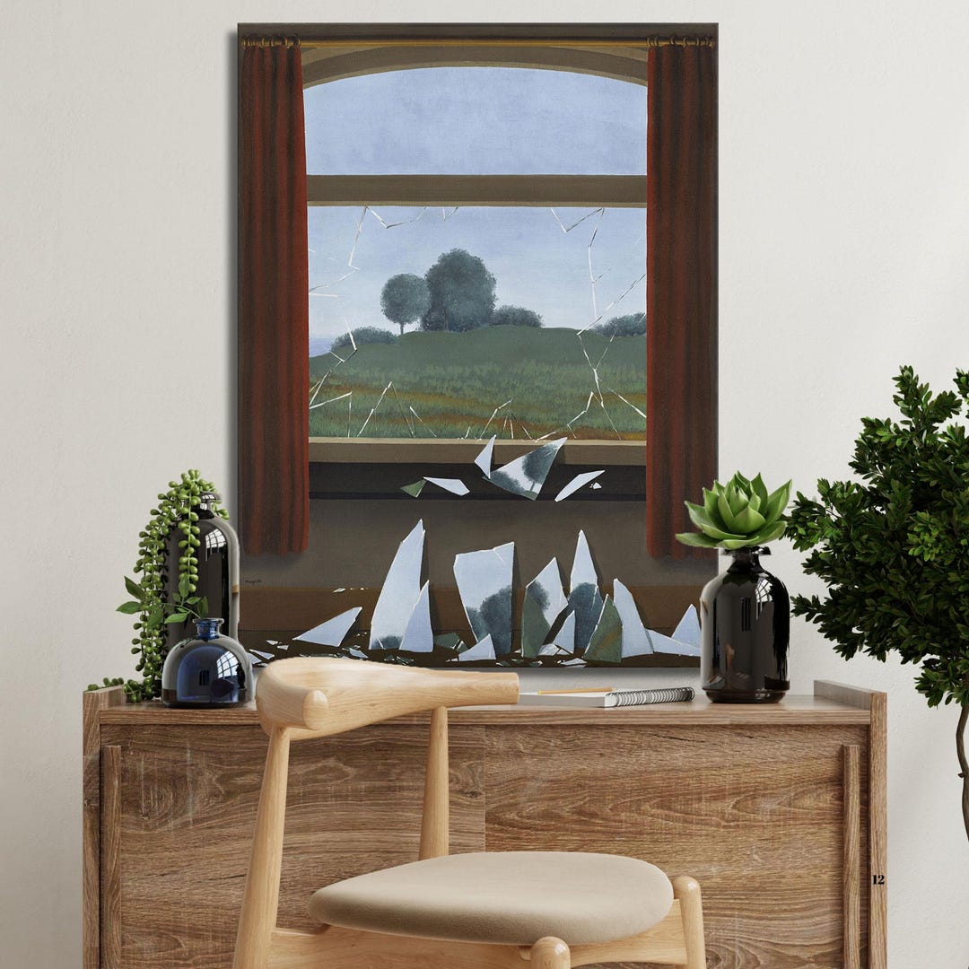 René Magritte 'the Key to the Fields' Canvas Print - Surrealist Wall Art, Rene Magritte Canvas ...