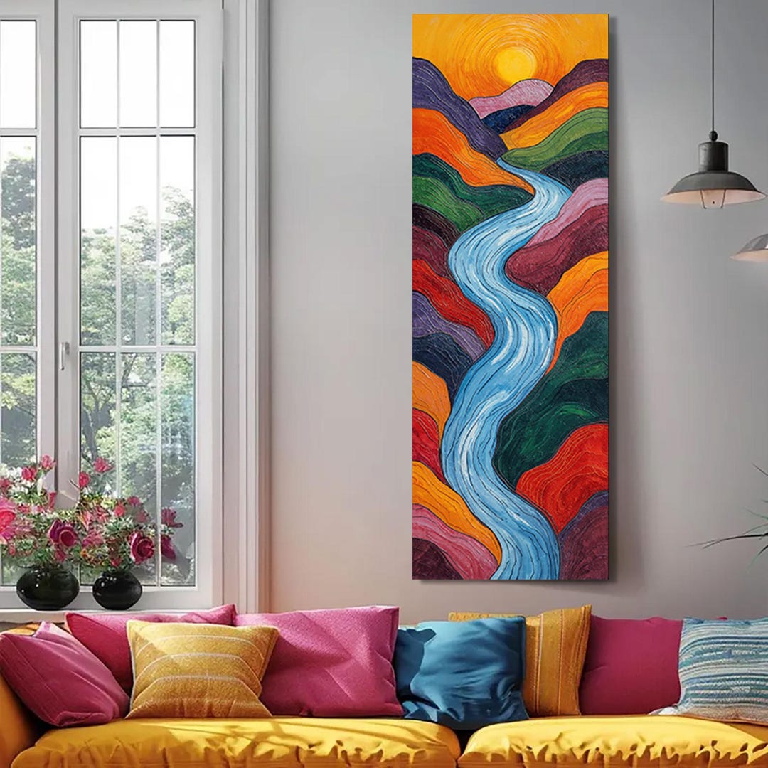 Long River Canvas Print: Tall Vertical Wall Art - Etsy