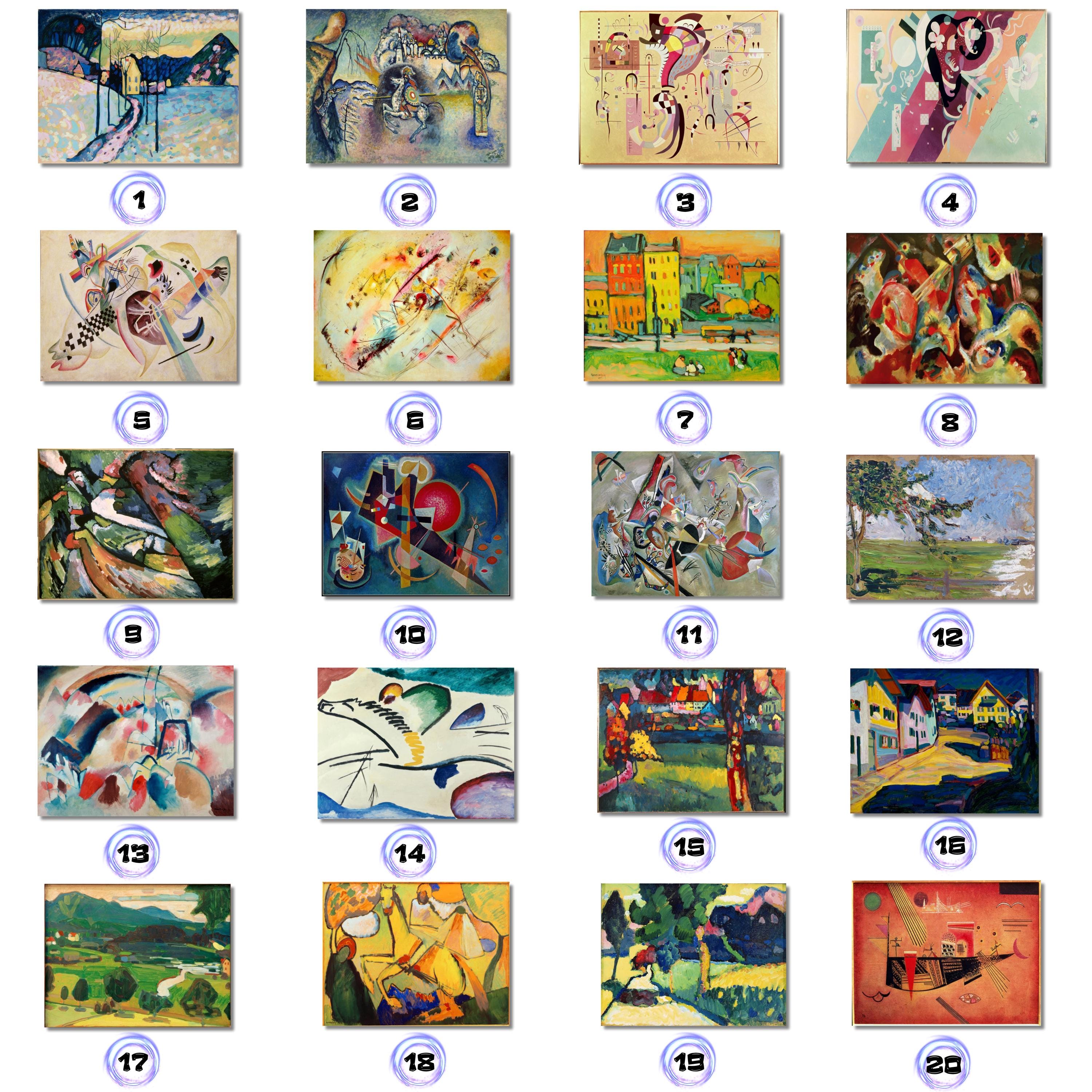 Set of 3 Wassily Kandinsky Composition Wall Art Print,kandinsky ...
