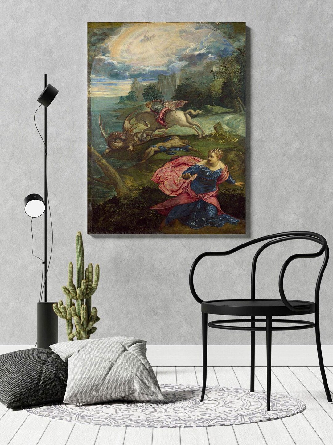 Tintoretto Canvas Wall Art : Saint George and the Dragon Poster and ...