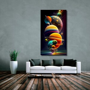 Planets Solar System NASA Photography Print Art Canvas, Space Framed ...