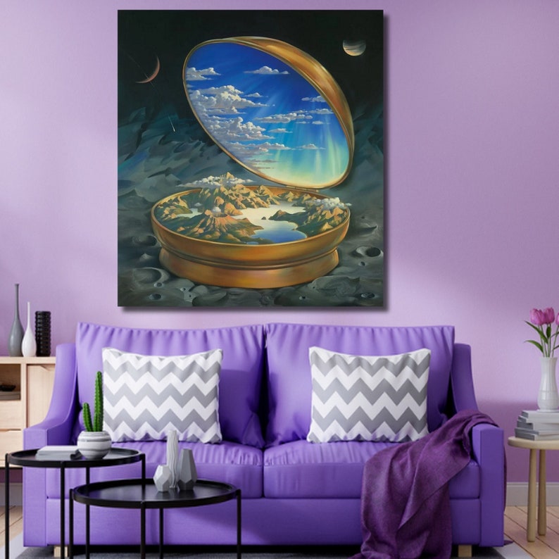 Vladimir Kush Mountain Painting Print, Vladimir Kush Clouds Painting ...