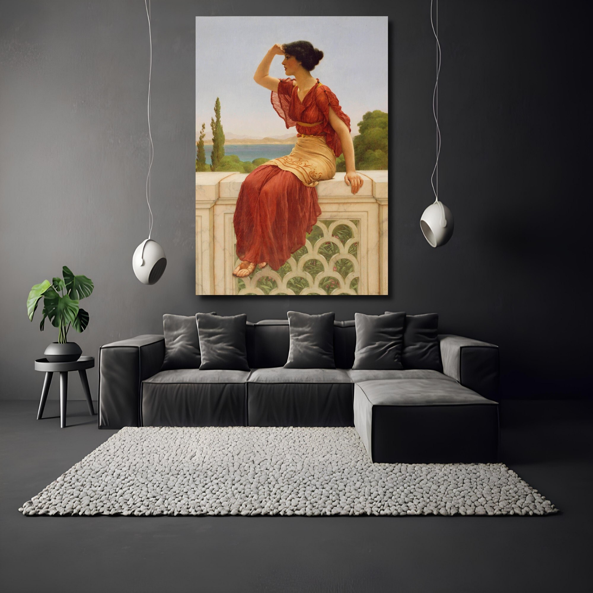 John William Godward,the Signal,art Prints,vintage Art,canvas Wall Art ...