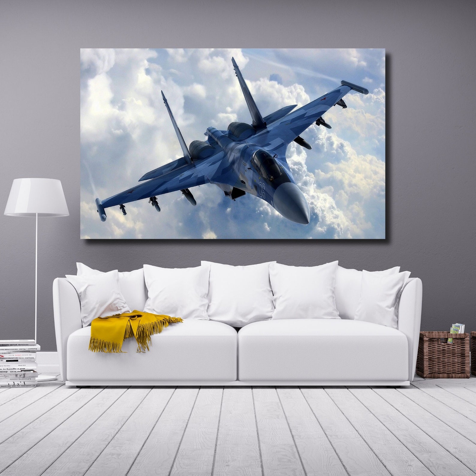F-16 Falcon Fighter Jet Canvas Wall Art F-16 Military Plane Pattern ...