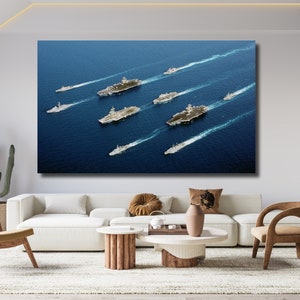 Military Navy Ships Warriors Canvas Wall Art Design / POSTER or CANVAS ...