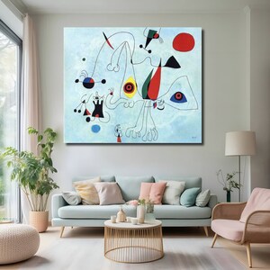 Joan Miro Poster,joan Miró Abstract Surrealism Art,wrapped Surreal ...