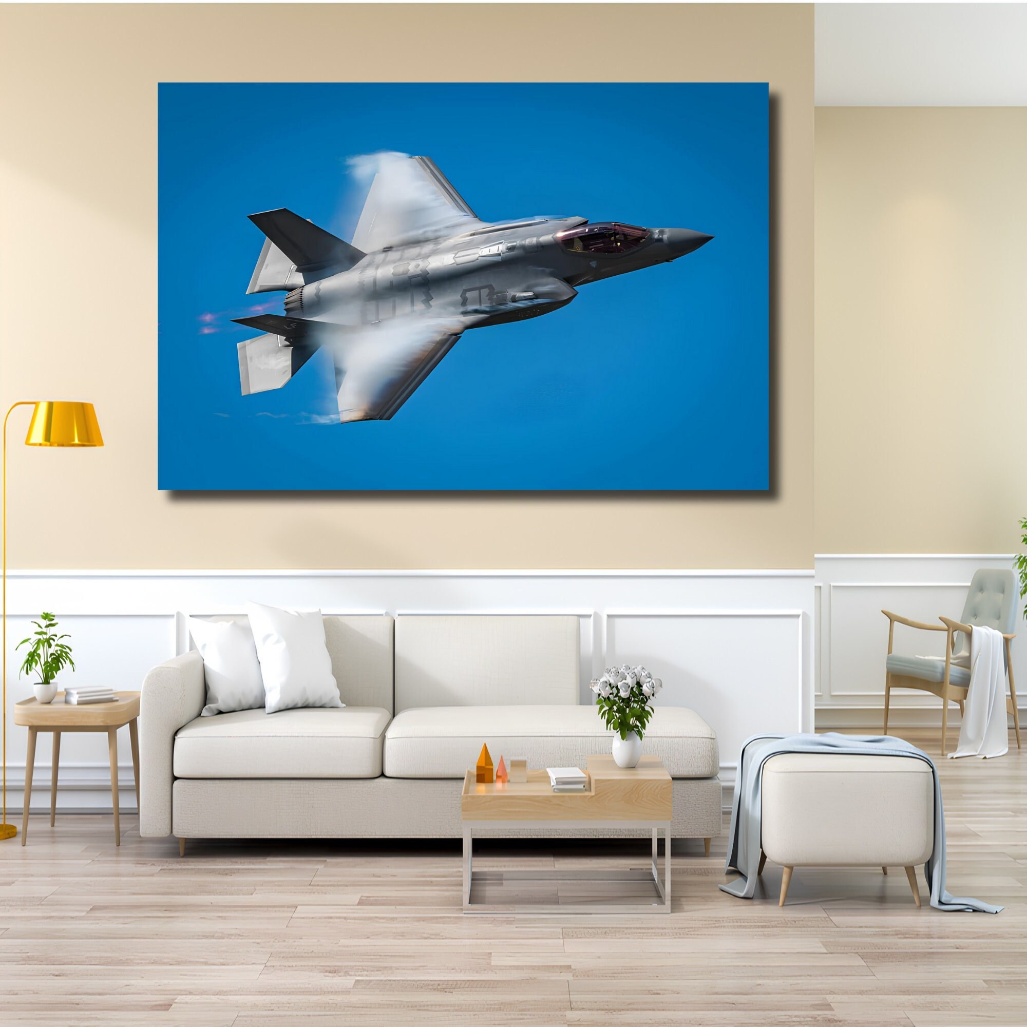 F35 Falcon Fighter Jet Canvas Print: Military Aircraft Wall Art - Etsy