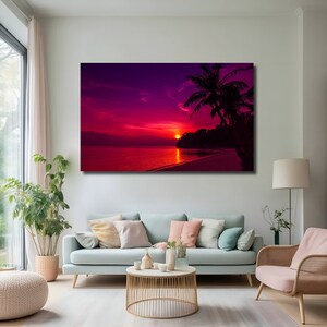 Aesthetic Sunset Canvas Wall Art Design / Sunset Poster / Poster Print ...