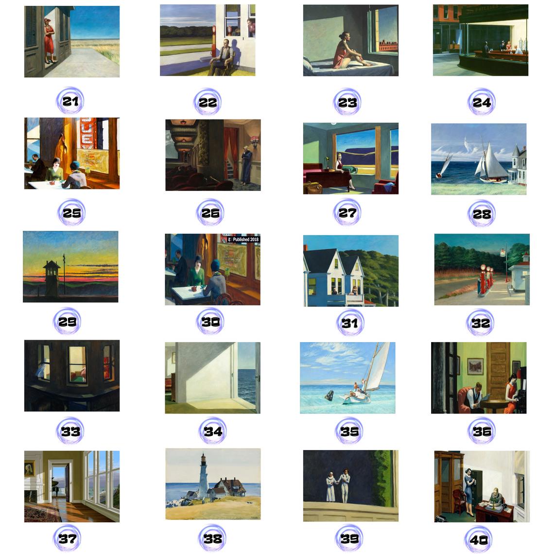 Set of 3 Edward Hopper Reproduction Canvas Wall Art Print,modern Wall ...