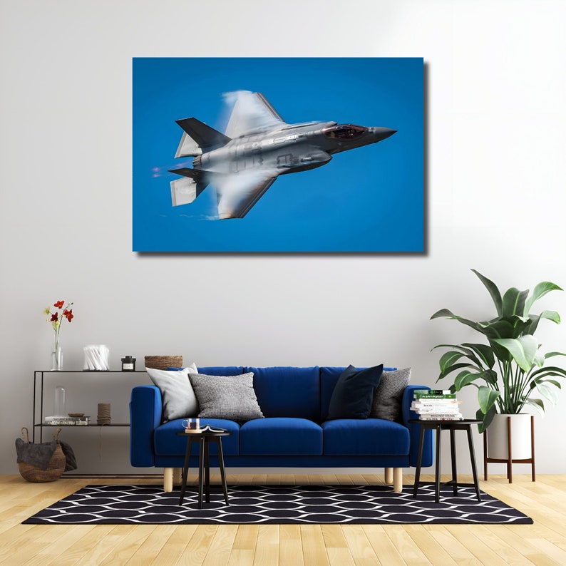 F35 Falcon Fighter Jet Canvas Print: Military Aircraft Wall Art - Etsy