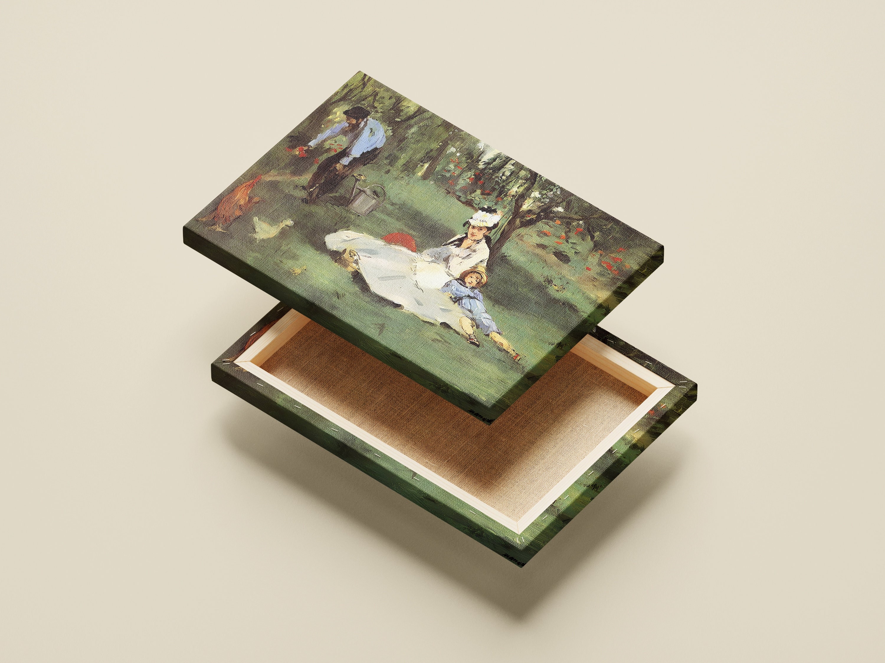 Claude Monet the Monet Family in Their Garden at Argenteuil Giclee ...