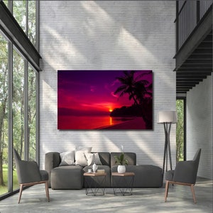 Aesthetic Sunset Canvas Wall Art Design / Sunset Poster / Poster Print ...