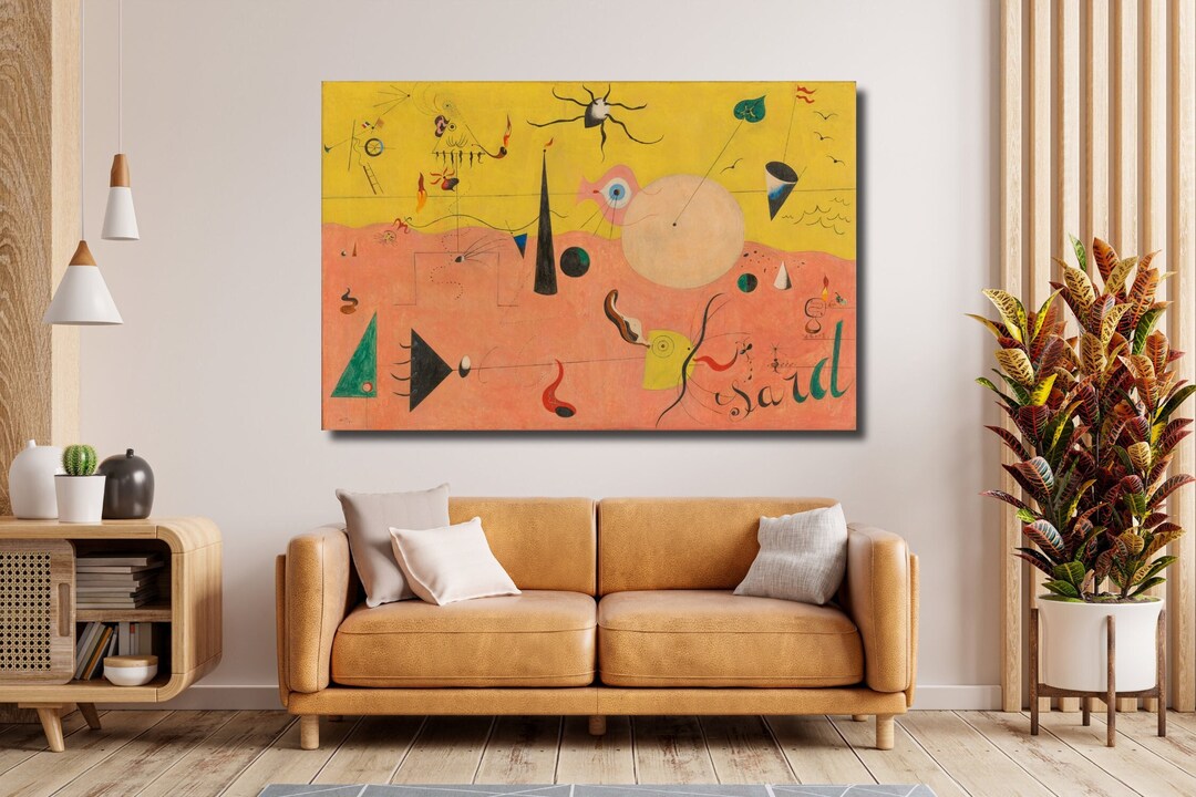 Joan Miro Poster,joan Miró Abstract Surrealism Art,wrapped Surreal ...