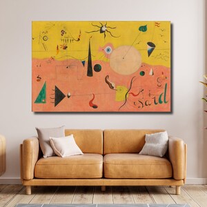 Joan Miro Poster,joan Miró Abstract Surrealism Art,wrapped Surreal ...
