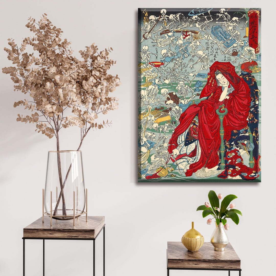 Kawanabe Kyosai Painting, Japanese Fine Art Print, Housewarming Gift ...