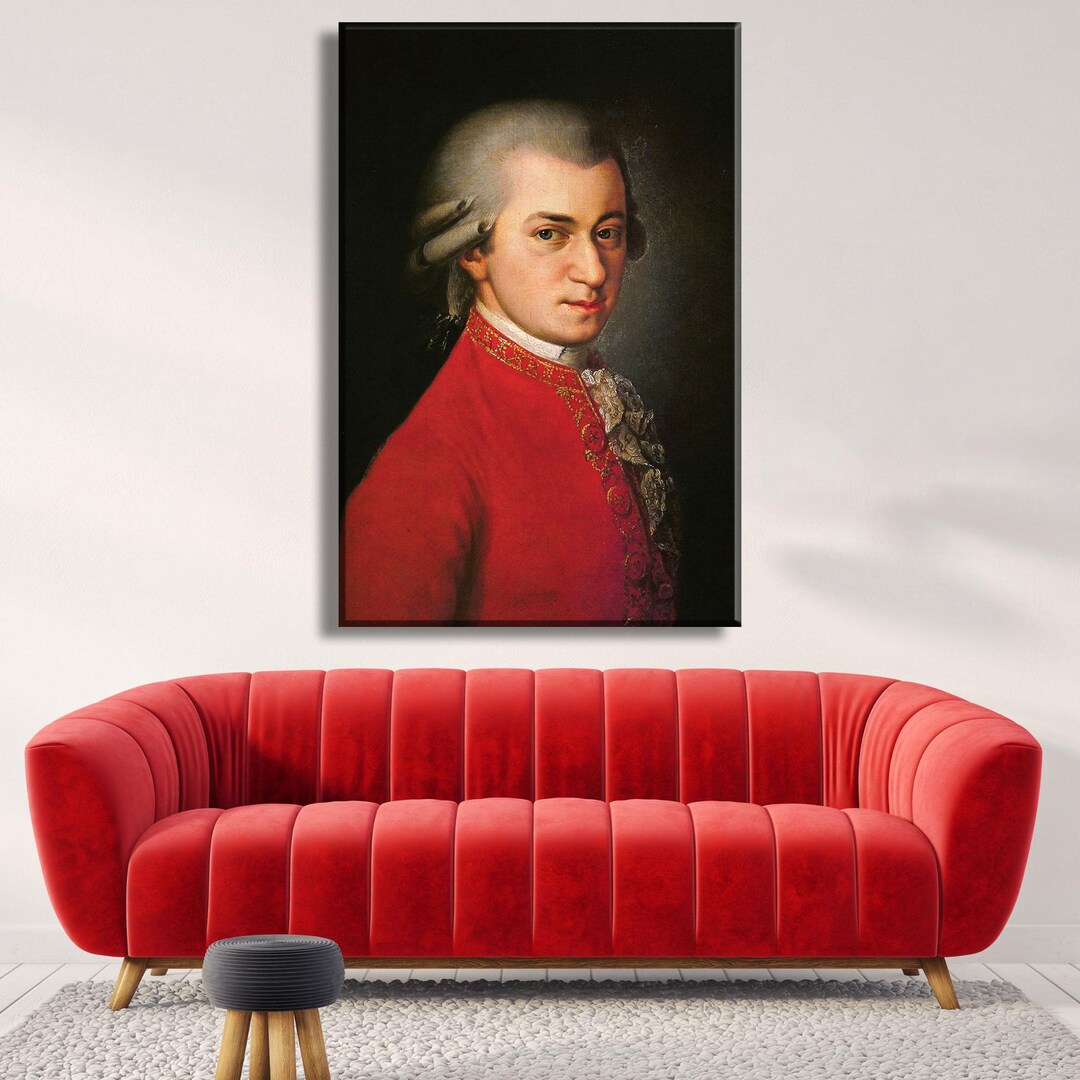 Mozart Portrait Canvas Art Print: Barbara Krafft Fine Art - Etsy