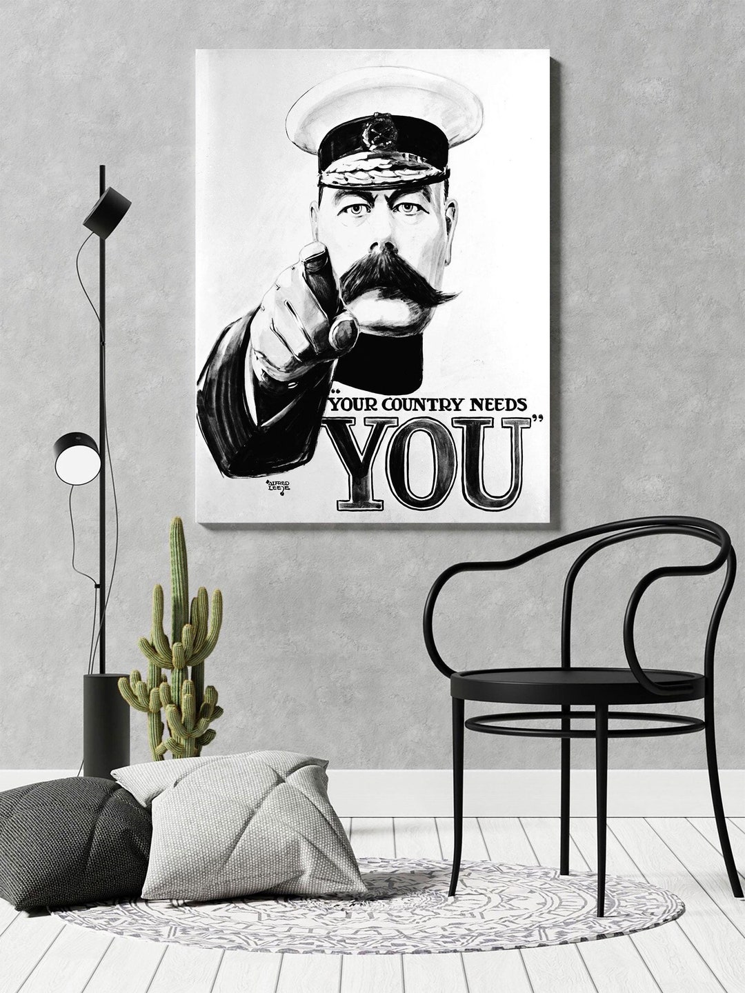 Canvas Wall Art Print of Lord Kitchener: Your Country Needs You.home ...