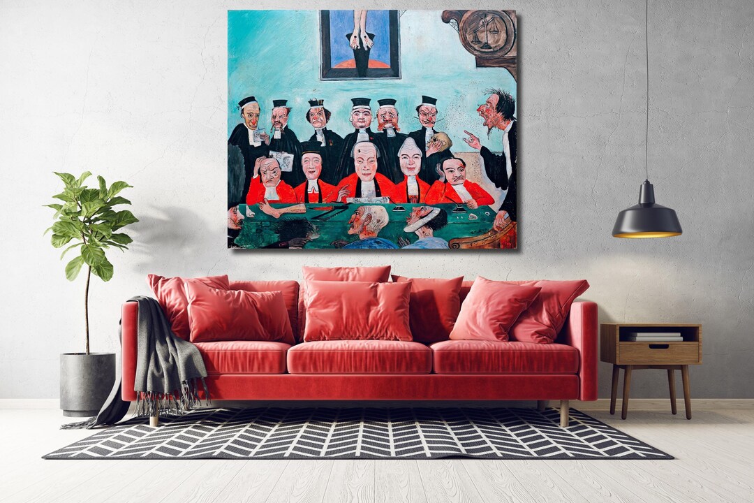 James Ensor 'good Judges' Canvas Print: Modern Art Wall Hanging - Etsy