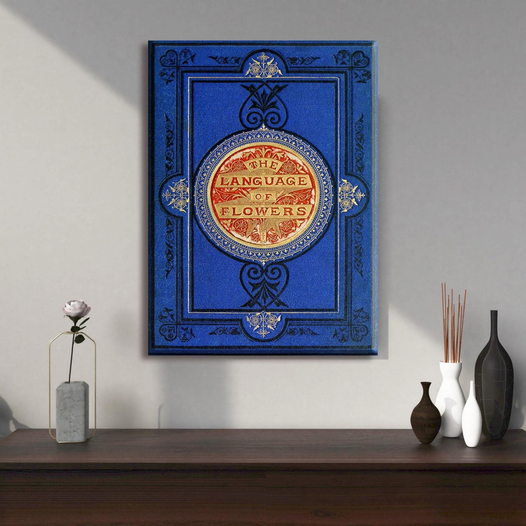 Floral Emblems Canvas Art: Vintage Book Cover Print - Etsy