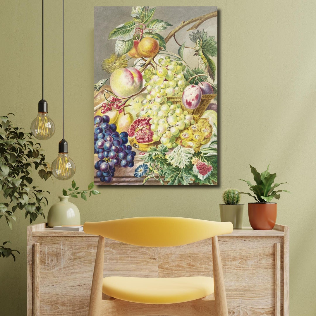Cornelis Ploos Van Amstel Art Print, Fruitstuk-1777, Cornelis Ploos Van Amstel Wall Art Decor ...