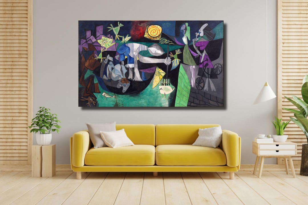 Picasso "night Fishing at Antibes" Canvas Print: Museum Quality ...