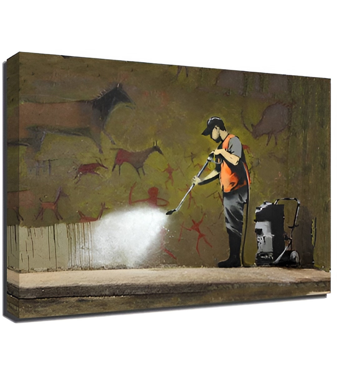 Banksy "erasing History" Canvas Box Art, Banksy Home Decor, Banksy Wall ...