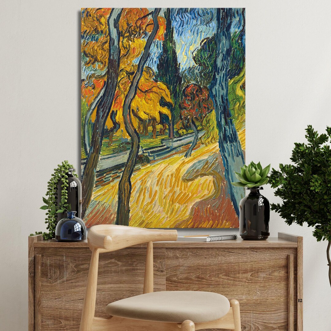 Van Gogh 'arbres Dans Le Jardin De L'asile' Canvas Print, Ready to Hang ...