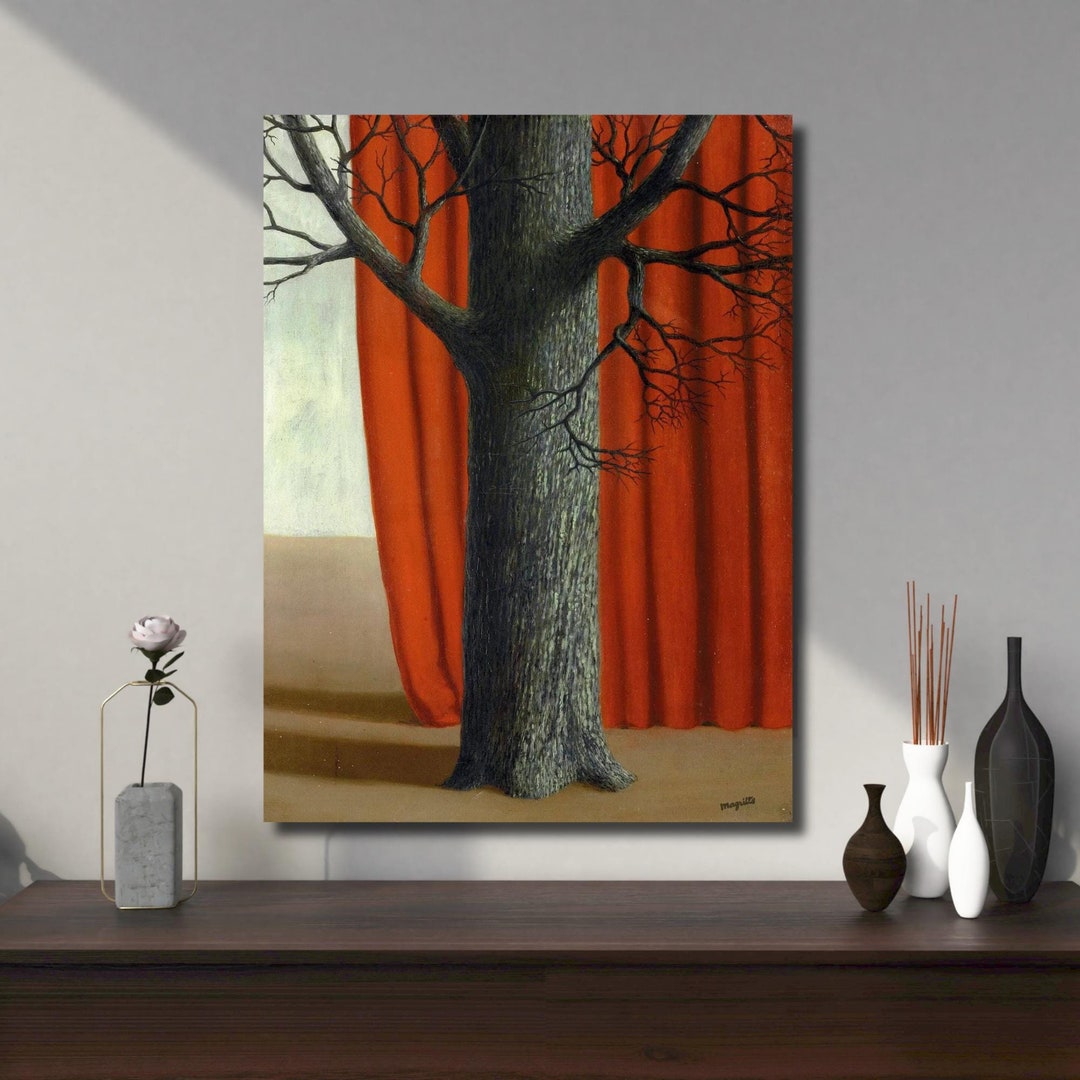 René Magritte Tree La Parade Canvas Wall Art, Rene Magritte Artworks ...