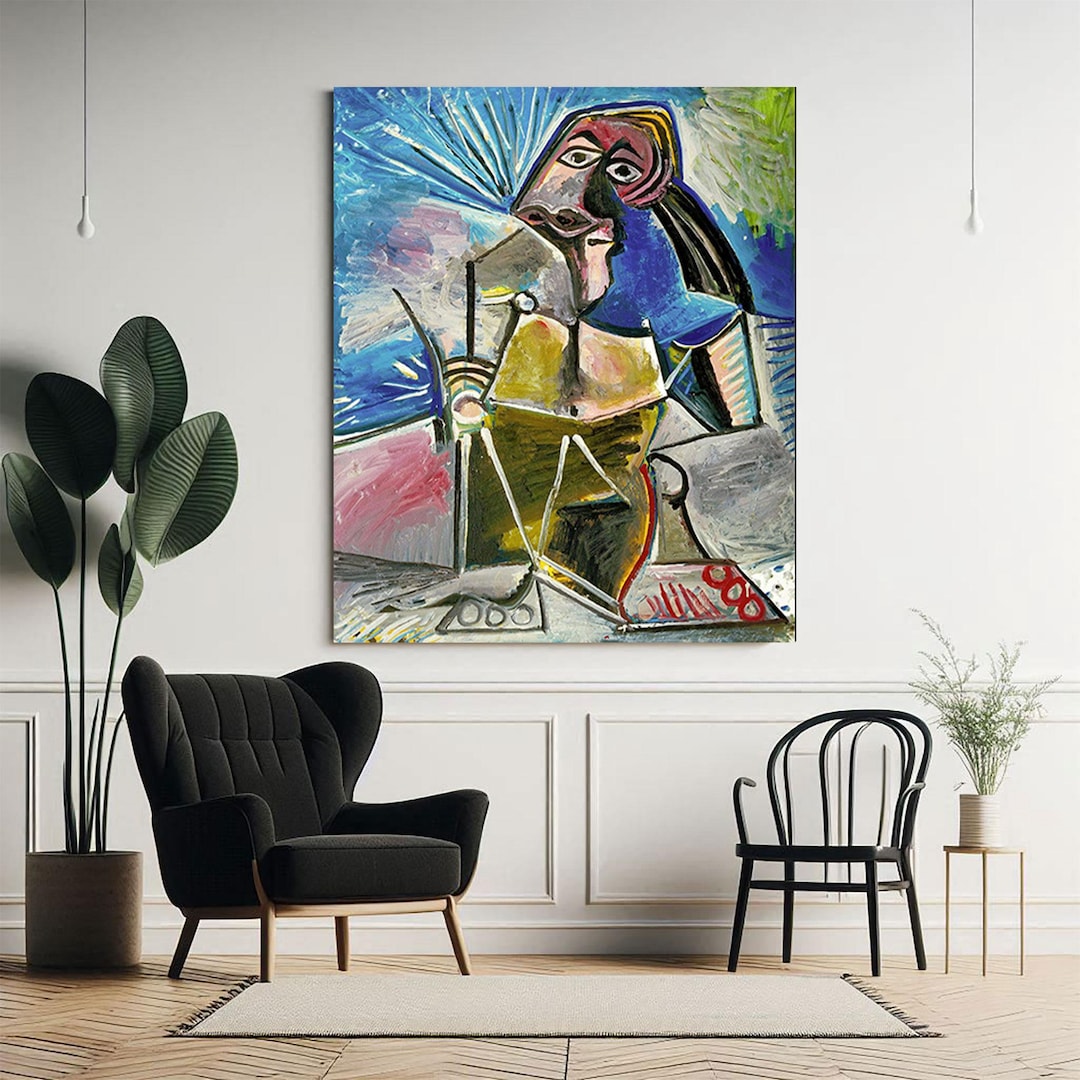 At Work by Pablo Picasso 1971 Canvas Wall Art Poster Print | Modern ...