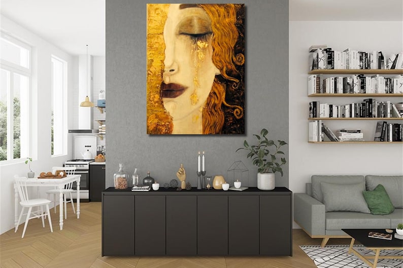 Gustav Klimt Golden Tears, Canvas Wall Art, Klimt Museum Exhibition ...