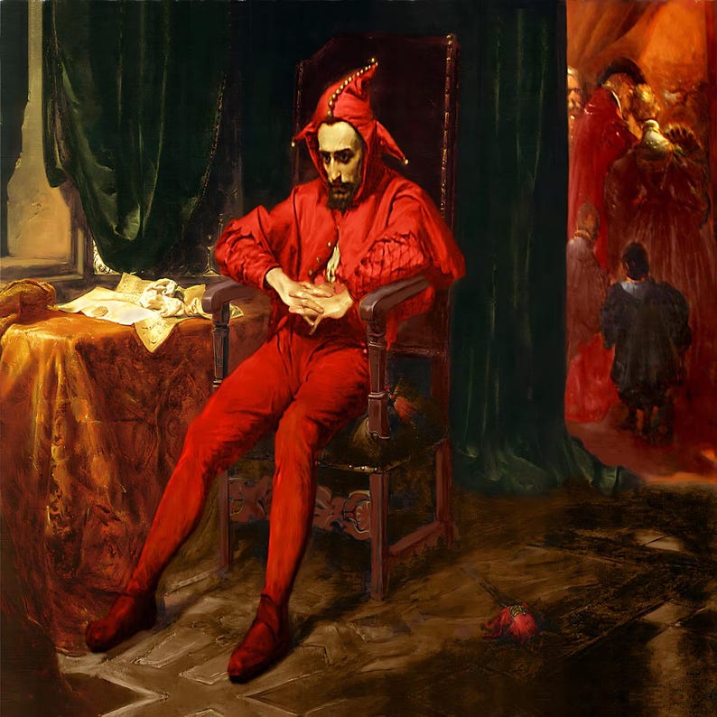 The Sad Jester by Jan Matejko / Poster or Canvas Wall Art, Sad Clown ...