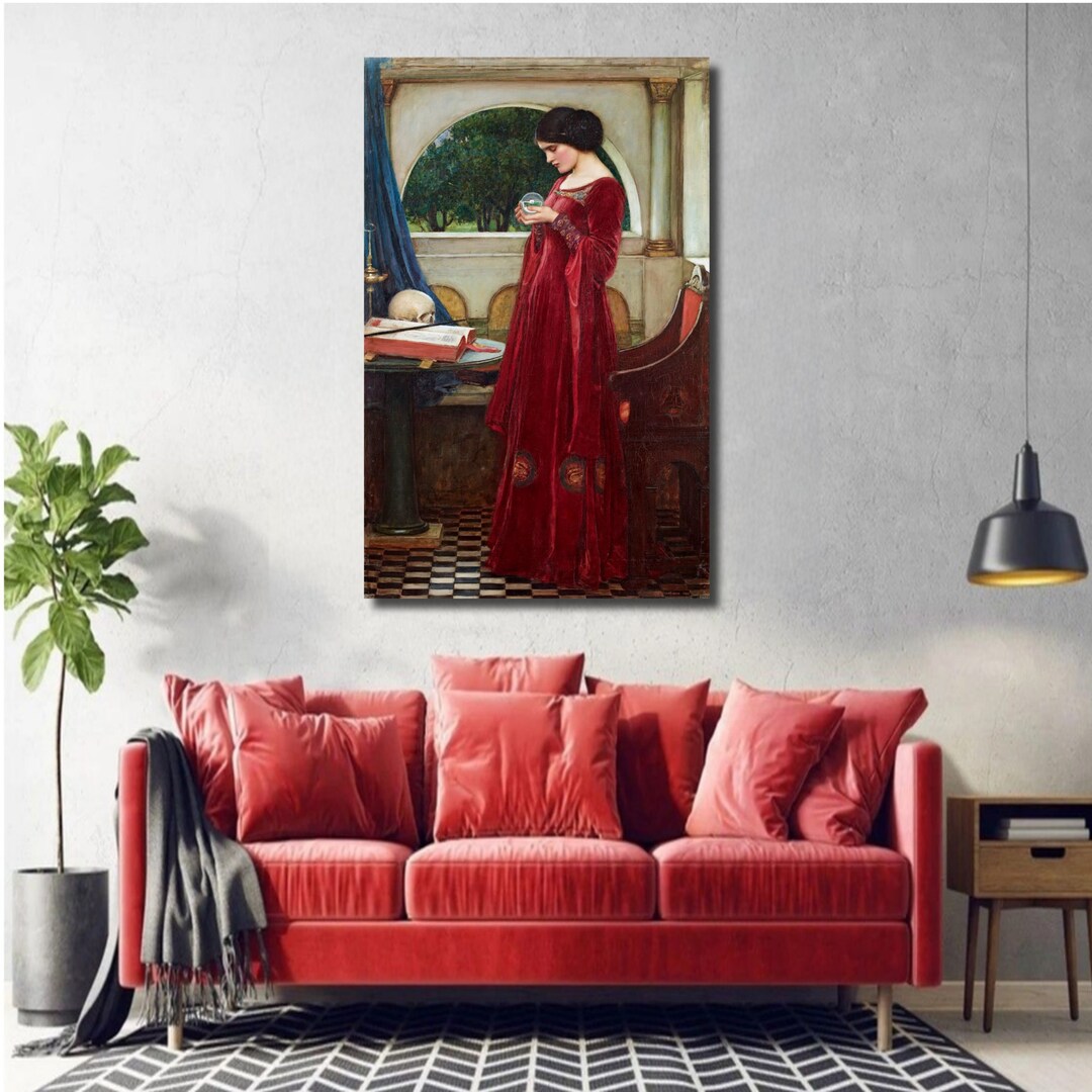John William Waterhouse Print: the Crystal Ball Canvas Art, Romanticism ...