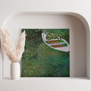 The Boat, Claude Monet, Impressionist Landscape, Rowboat, River ...