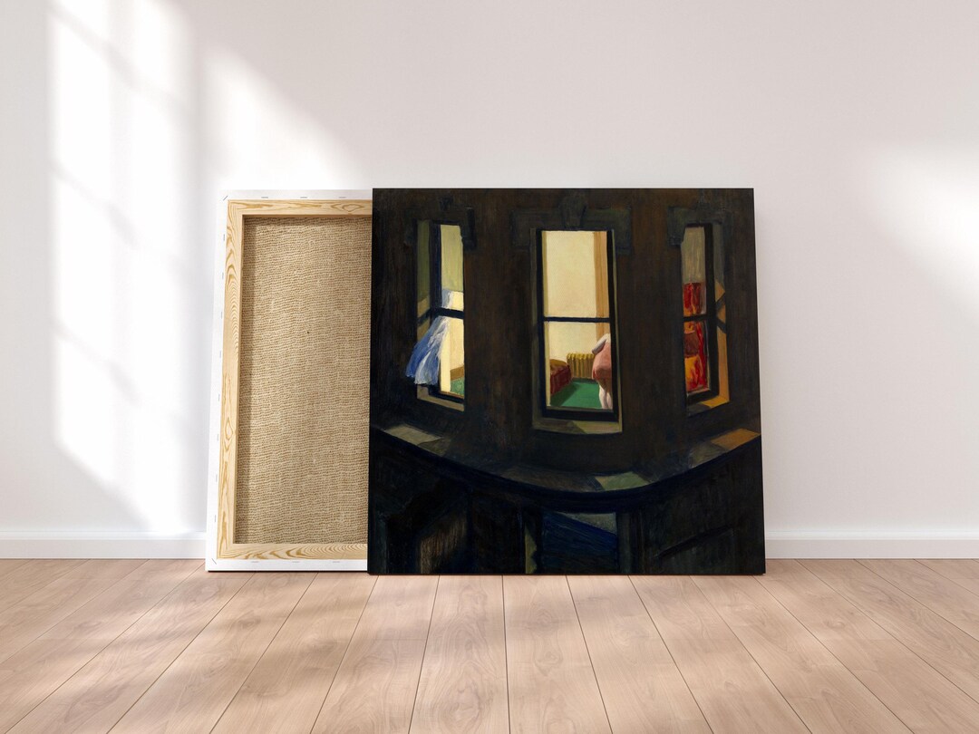 Edward Hopper Night Windows Canvas Art,edward Hopper Canvas Art ...