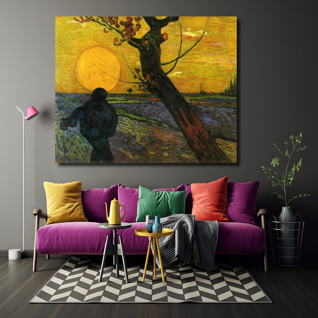Vincent Van Gogh the Sower With Setting Sun Art Print,modern Art,canvas ...