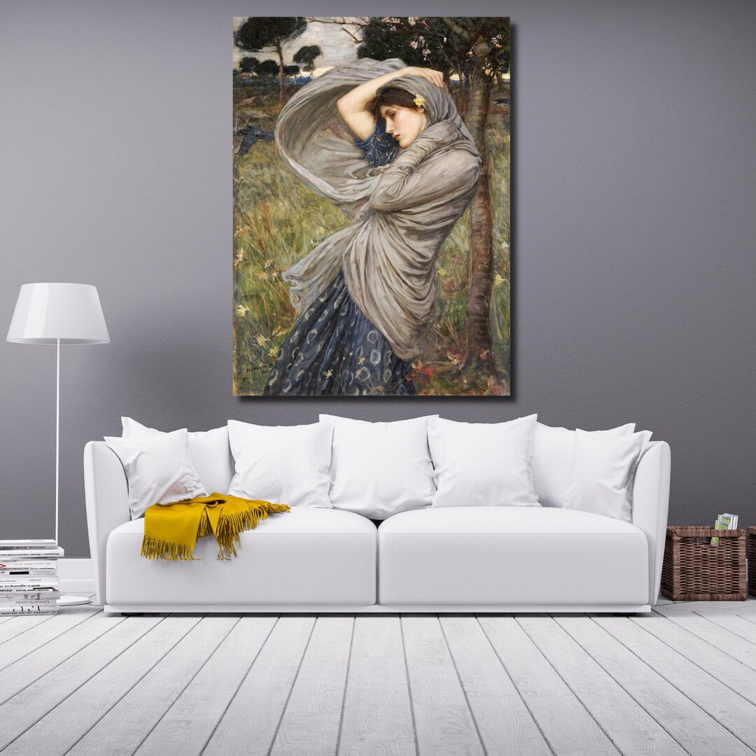 Boreas by John William Waterhouse Canvas Art Print, Famous Painting ...
