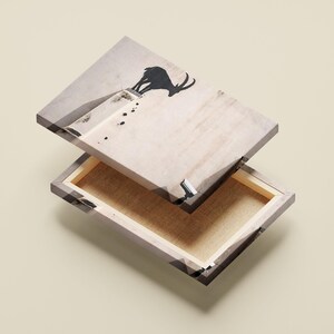 Banksy's Mysterious Goat Canvas Wall Art, Bansy Goat Perched on the ...