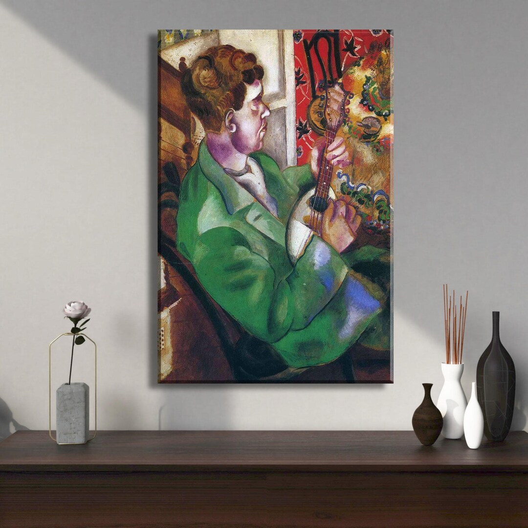 David in Profile by Marc Chagall Canvas Art Print, Vintage Abstract ...