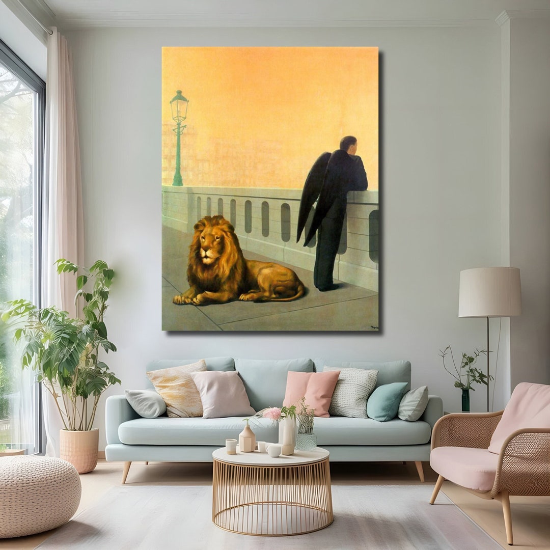 René Magritte (homesickness, René Magritte Gift Canvas Painting,home ...