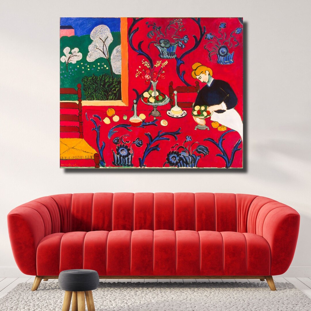 Henri Matisse the Dessert: Harmony in Red 1908, Modernist Interior ...