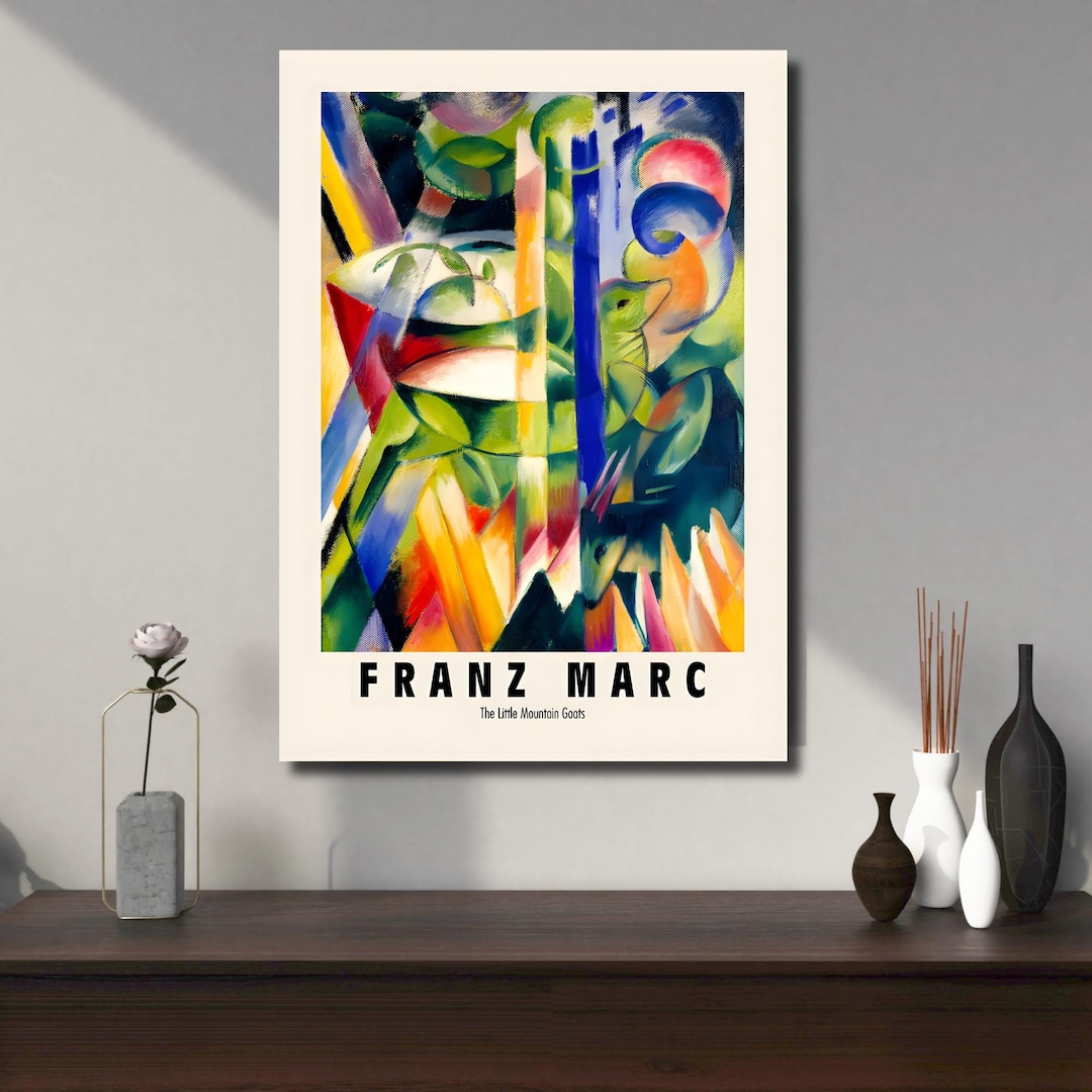 Franz Marc Art Print - the Little Mountain Goats 1913, Franz Marc ...