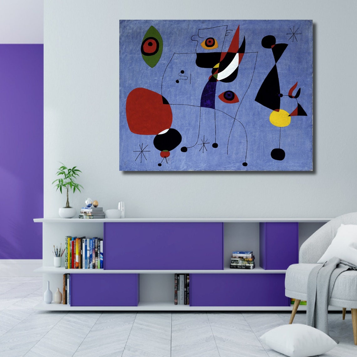 Joan Miro Poster,joan Miró Abstract Surrealism Art,wrapped Surreal ...