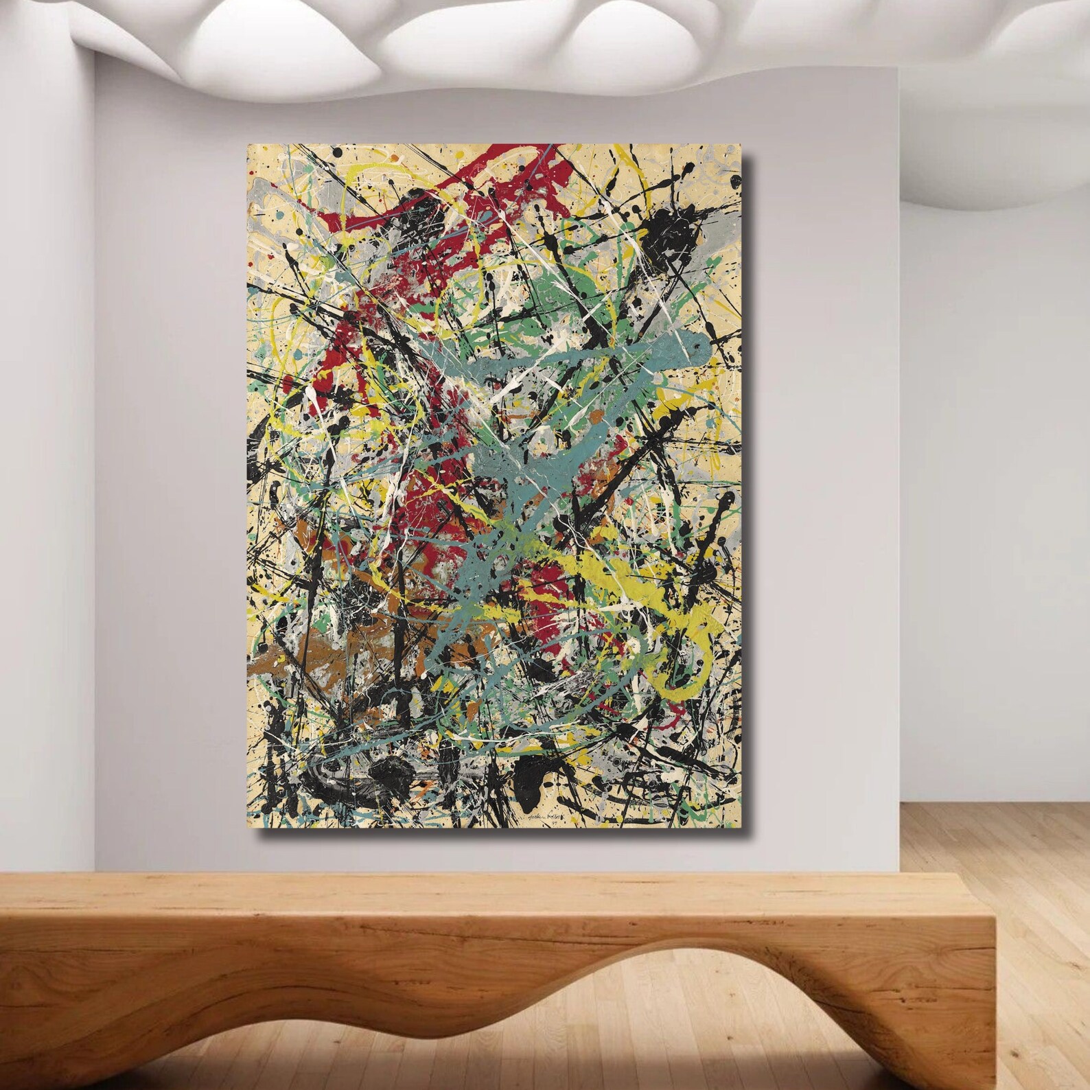 Jackson Pollock Canvas Wall Art Extra Large Canvas Wall Art Home and ...