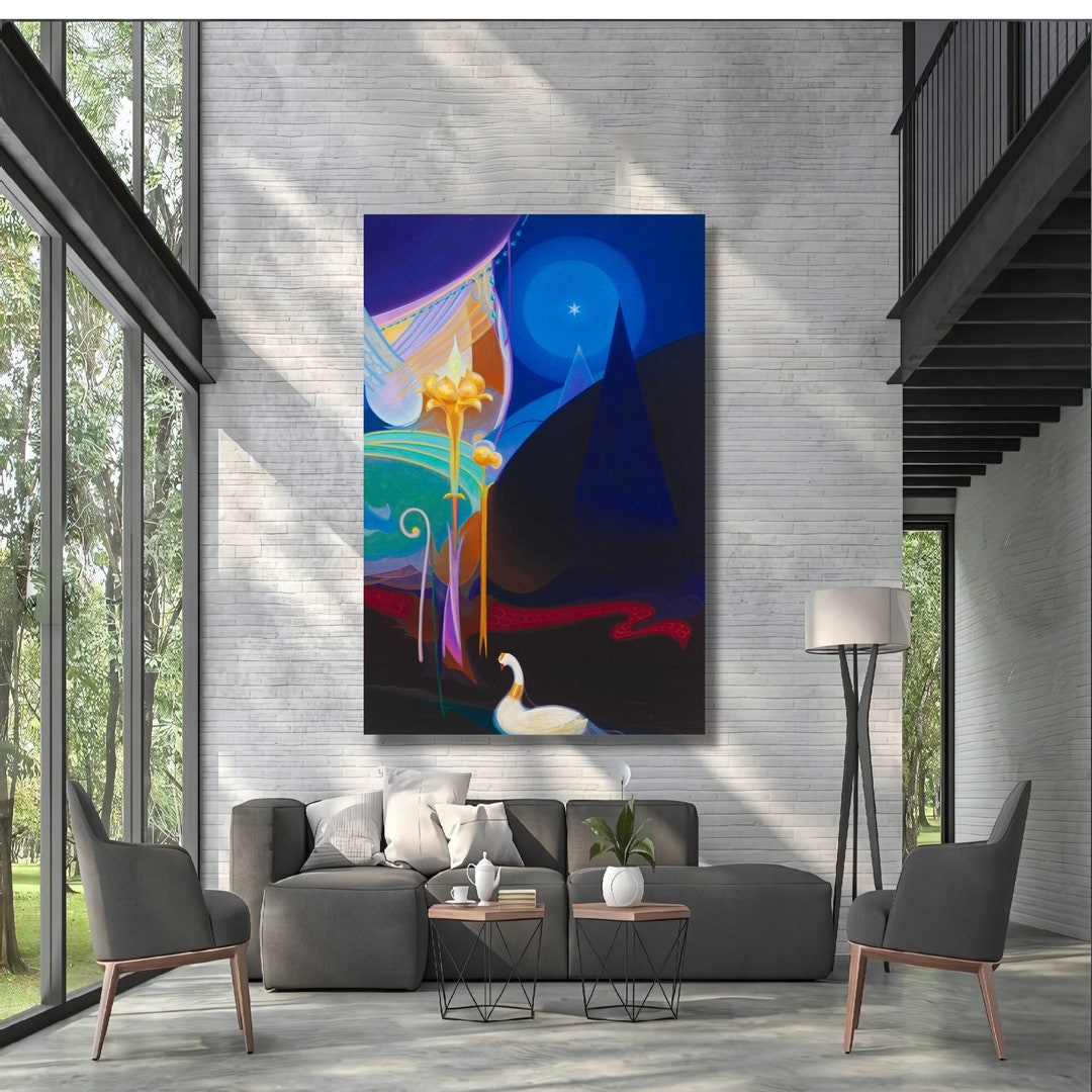 Agnes Pelton Ahmi in Egypt Print, Colorful Canvas Wall Art - Etsy